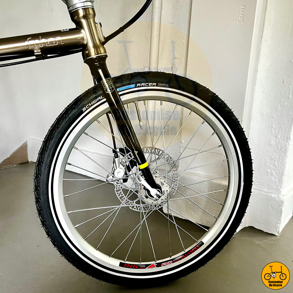 Fnhon Gust 20-inch Folding Bike – Titanium Gold Frame with Shimano ...